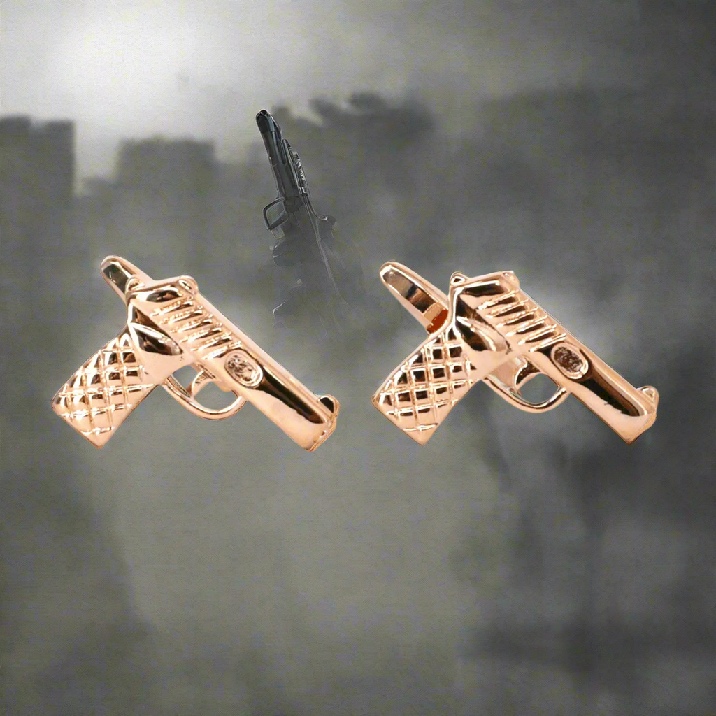 Pistol Gun Gold Cufflinks (Online Exclusive)